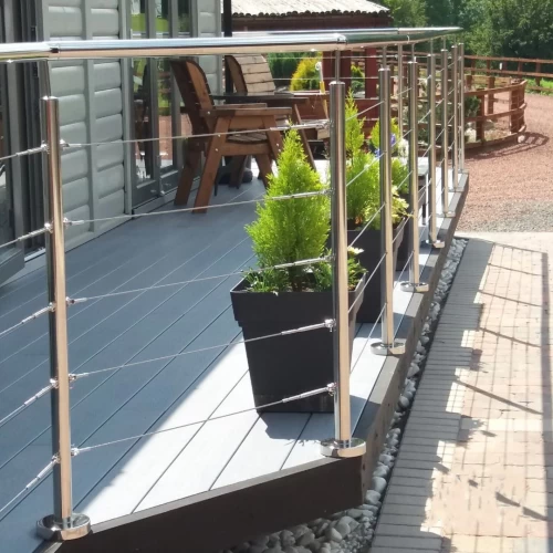 HOT SALE Inox Stainless Steel Balustrade Post Cable Railing Wire Rope ...