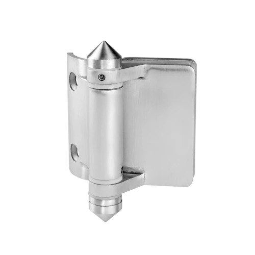 Heavy duty casting SS316 glass to round post hinge G-R2