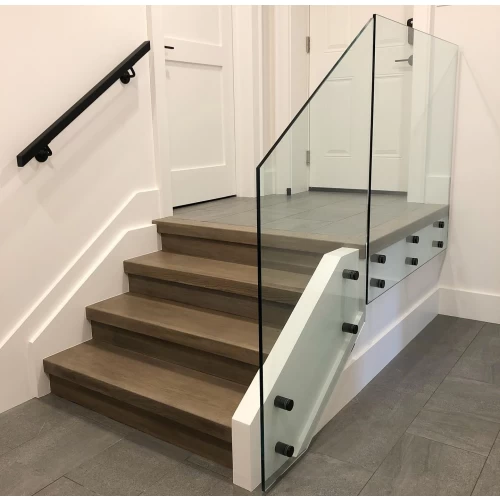 Popular Matte Black Glass Railing Standoff Pins, Point Fixing Glass Railing