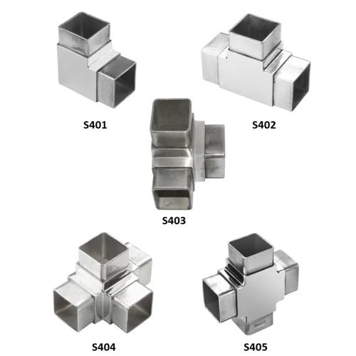 Easy To Assemble Stainless Steel Metal Square Tube Connector Joints ...