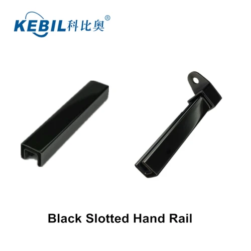 Stainless Steel U Shape Black Slotted Capping Hand Rail for 12mm Glass
