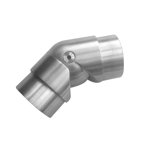 Stainless steel adjustable tube connector for handrail post