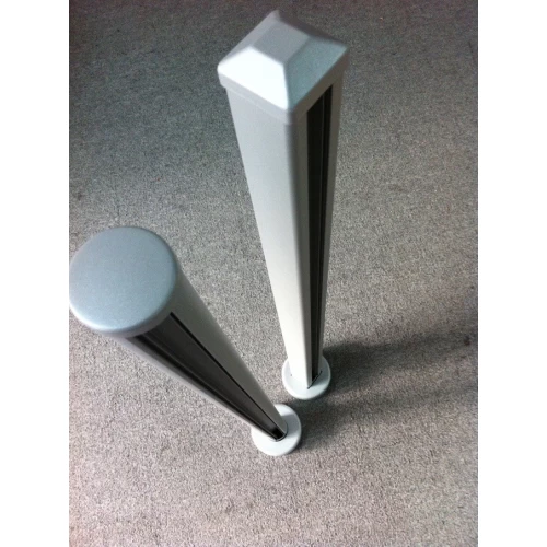 aluminum post; stairs railing; semi-frameless glass railing