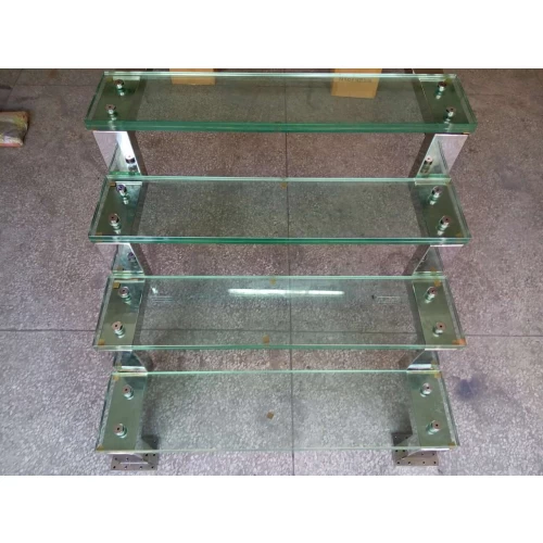 frameless toughened glass steps for staircase