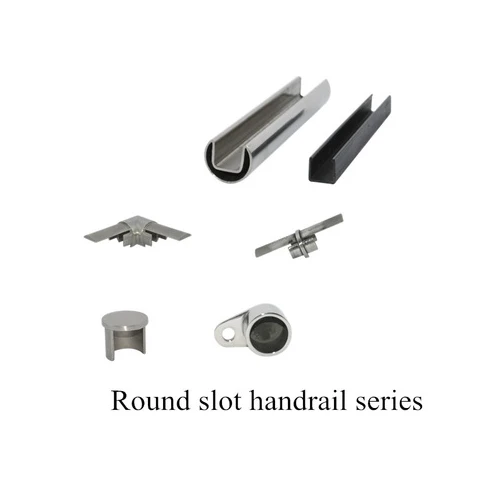 glass balustrade 316L marine grade stainless steel slotted handrail tube