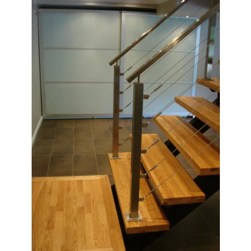 interior staircase design stainless steel wire rope railing