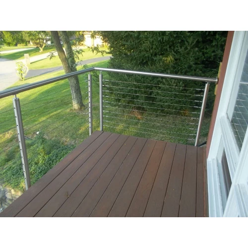 outdoor decking cable wire balustrade railing post system