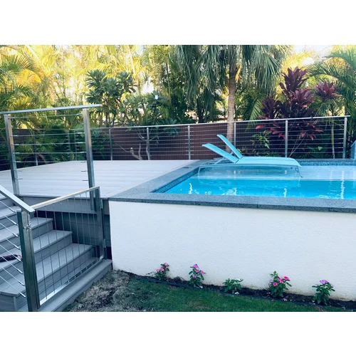 side mount stainless steel square cable railing system