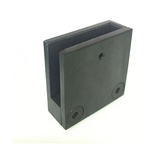 square stainless steel D glass clamp for 10mm glass