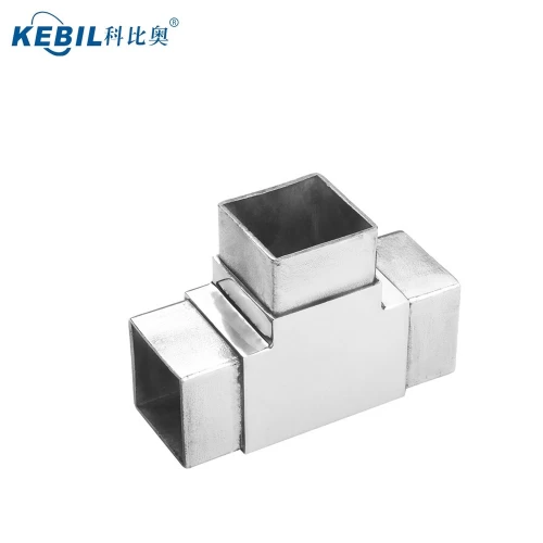 stainless steel 3 way square tube joint