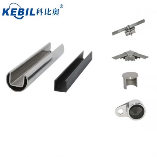 stainless steel round mini top rail fittings for glass handrail system