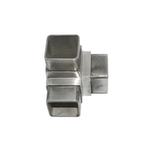 three way stainless steel square tube connectors