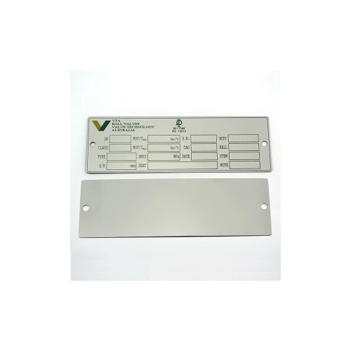 stainless steel name plates for machine