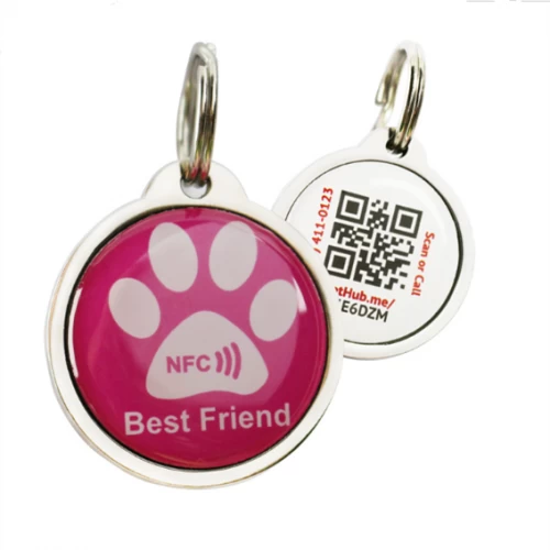 Programmable NFC dog tag with unique QR code different ID number for ...