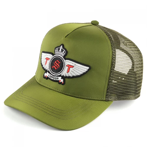 5 panels embroidery canvas trucker caps custom