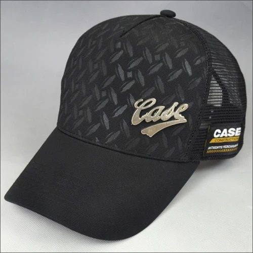 Vintage metal logo trucker cap