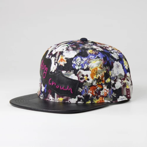 Wholesale floral snapback hat custom