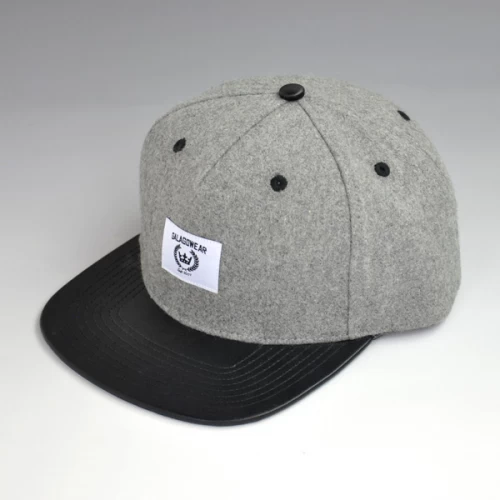 custom 5 panel leather strapback hat