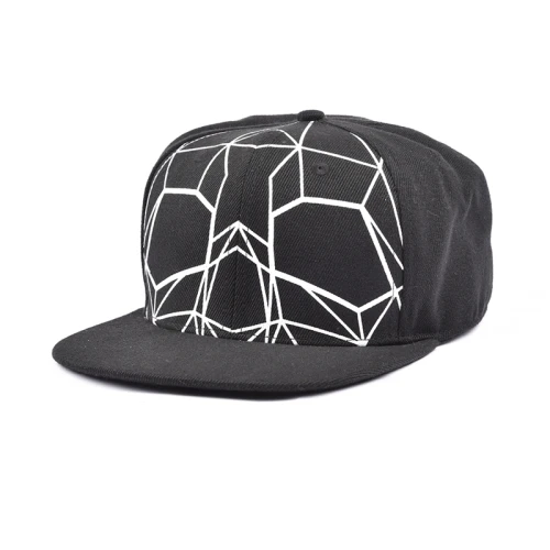 plain black printing snapback caps custom
