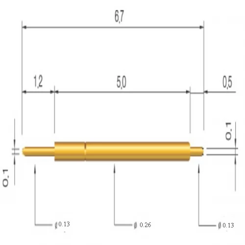 Test probe pin with double head pogo pin, High spring force double ...