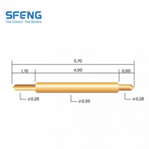 Double head pogo pin point tip double head connector pin