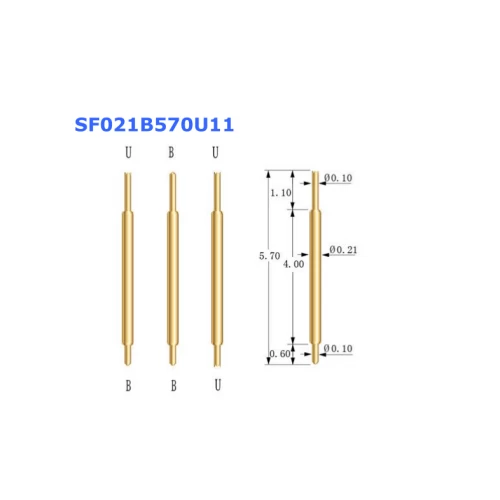 pcb test probe, spring loaded probe, pogo pin, double head pogo pin,