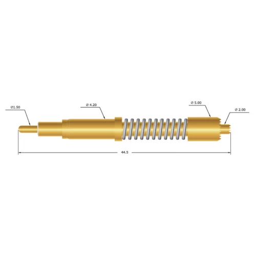 Coaxial pin,brass and Ni plated Coaxial pin,cusomized Coaxial probe pin