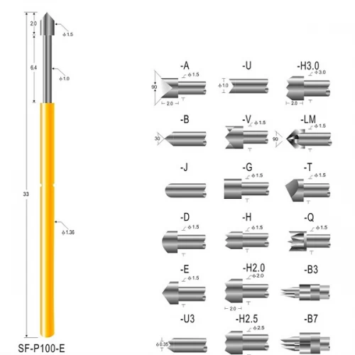 Becu plunger probe pin,precision test probe,customized tesing probe pin