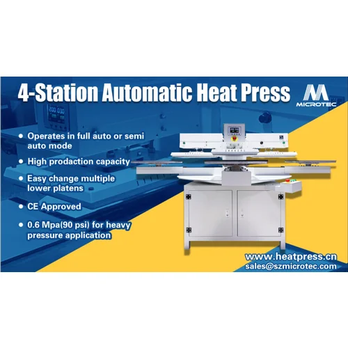4 Station Automatic Carousel Heat Press S4-20 is high-quality heat ...