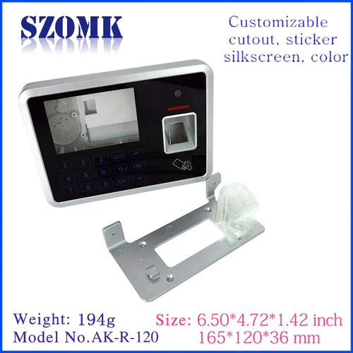 Plastic electronic enclosure fingerprint identification box with keypad ...