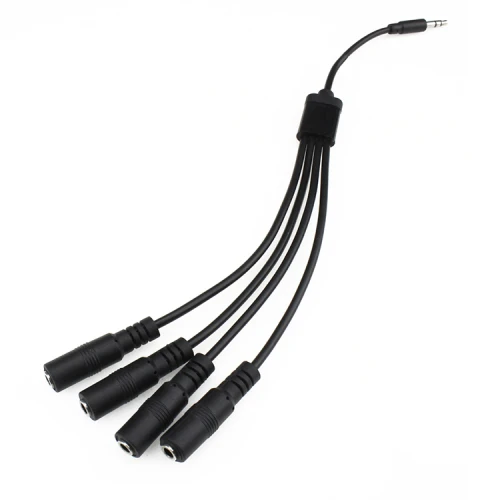 3 core 3.5mm Headphone Stereo Audio Y Splitter jack 1 male to 4 female ...