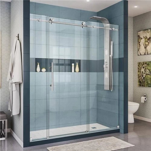 10mm clear tempered glass shower door, 3/8’’ toughened glass shower ...