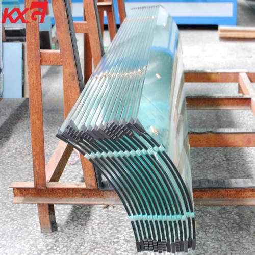 8mm clear curved tempered clear curved toughened glass produce by KXG ...