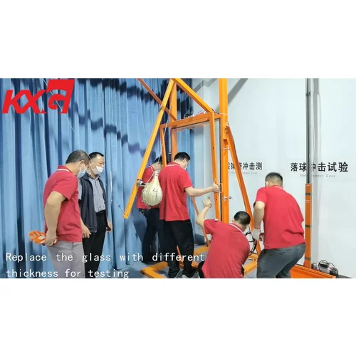 China toughened glass manufacturer,shot bag impact test