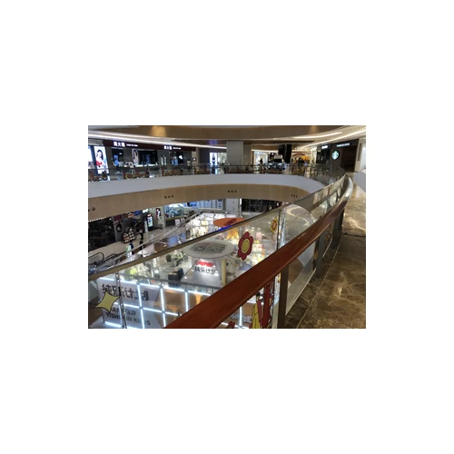 shopping mall guardrail laminated glass