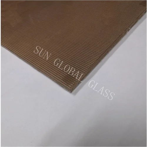 low iron copper wire mesh laminated glass, ultra clear toughened ...