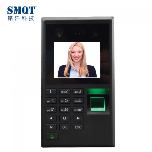 Biometric face and fingerprint recognition door access control reader
