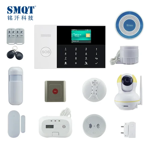 Smart GSM wireless home security burglar alarm system with 3 wired and ...