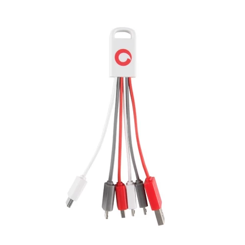 Branded imprinted logo usb multi port 6 in 1 usb c charging cables