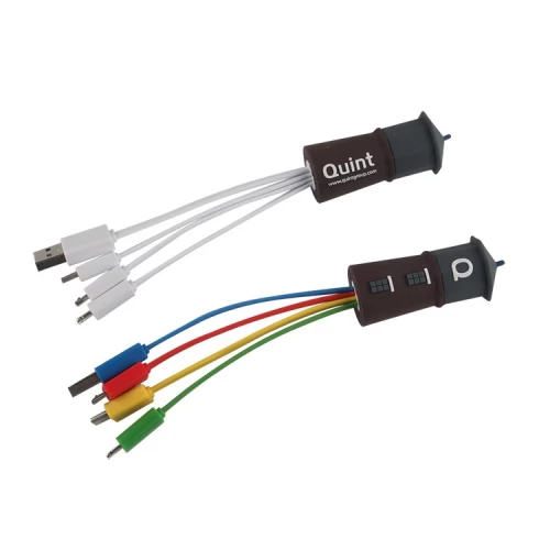Custom Tower 4 in 1 multi charging pvc usb adpater charging cables ...