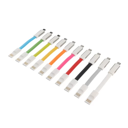 Custom logo 3 in 1 magnetic usb charger charging cable keychain