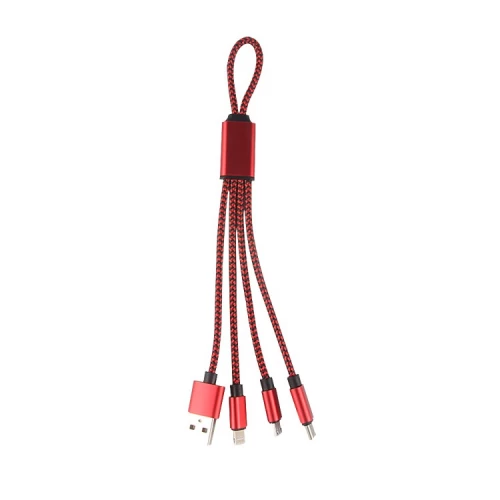 Nylon braided fast 3 in 1 micro usb charger cable custom logo
