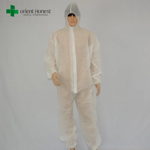 China wholesaler cheap non-woven coverall,white dust cheap working ...