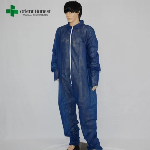 Polypropyene disposable colored overall manufacturer，dark blue dust ...