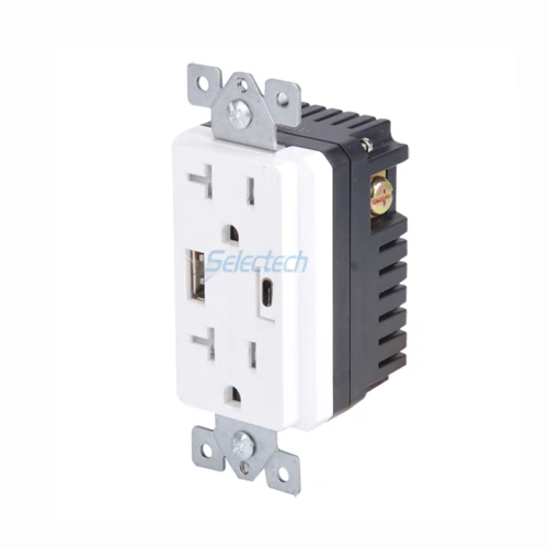 Electrical USB charger wall outlets Type-A and Type-C Replaceable inner ...