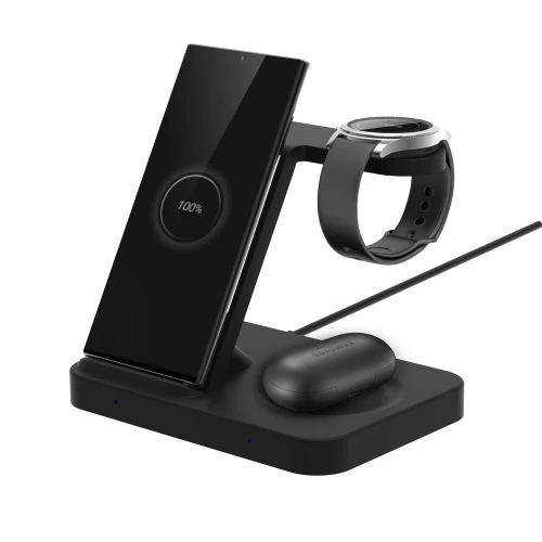 Musthong 15W Fast Wireless Charger Station With Extra USB Output For ...