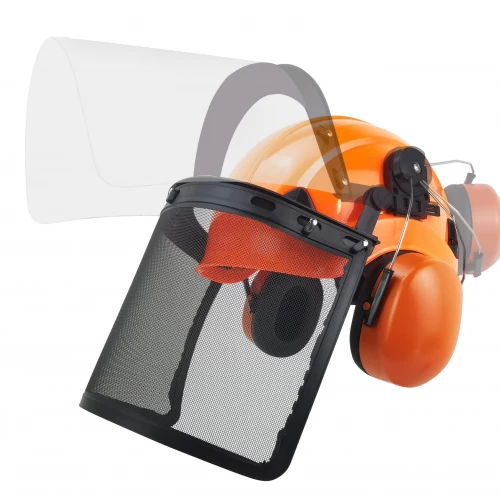 Forestry Hard Hat WIth Face Shield and Ear Muffs 3 in 1 CE EN397 ...