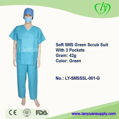 Disposable SMS Scrub uniform,china soft scrub uniform supplier,china ...