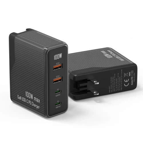 GaN Charger 100W PD Fast Charging QC 3.0 4 Port USB Wall Charger for Laptop