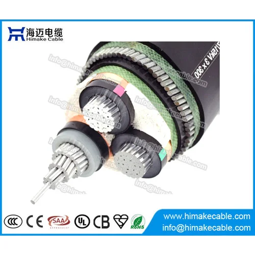 MV aluminum conductor Steel Wire Armoured Power Cable with voltage 3.6 ...
